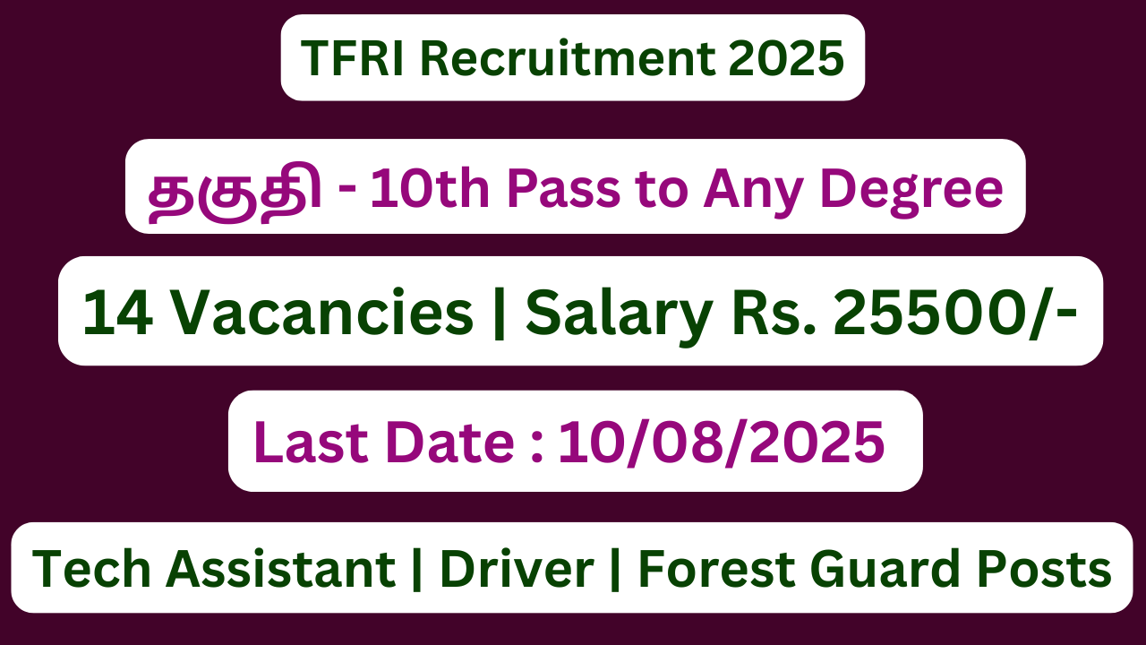 TFRI Recruitment 2025