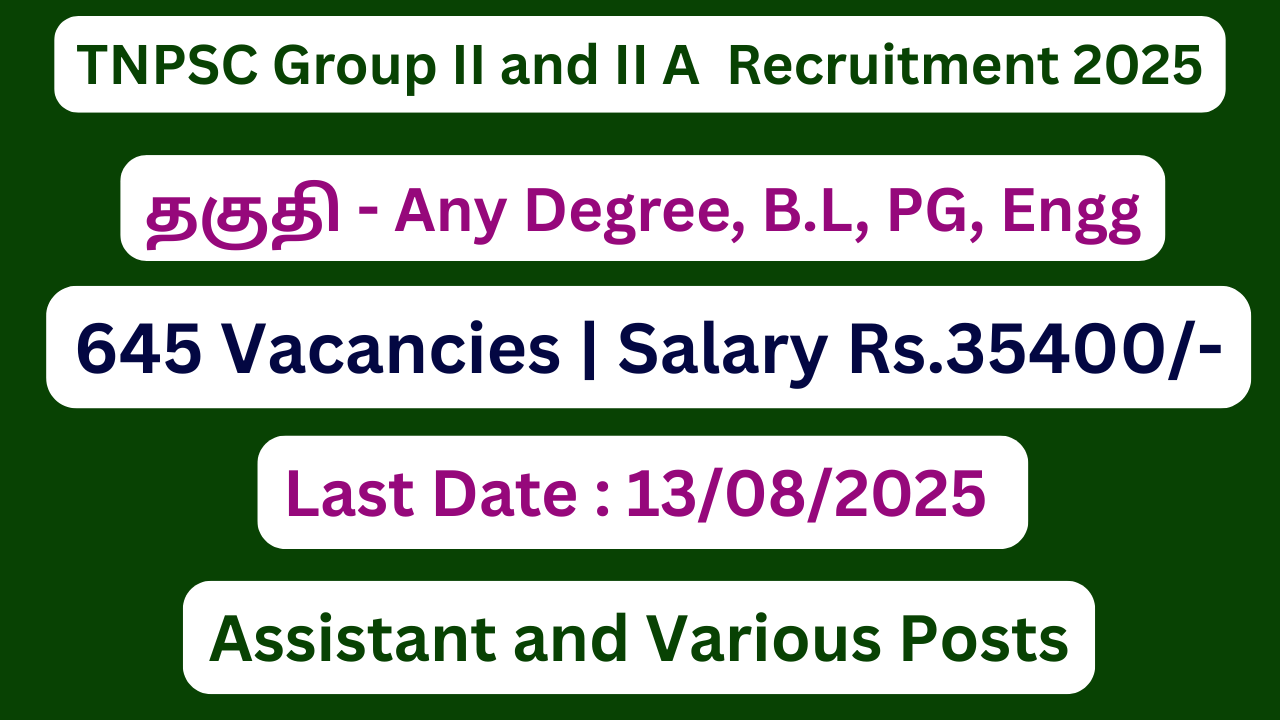 TNPSC Group II and IIA Recruitment 2025